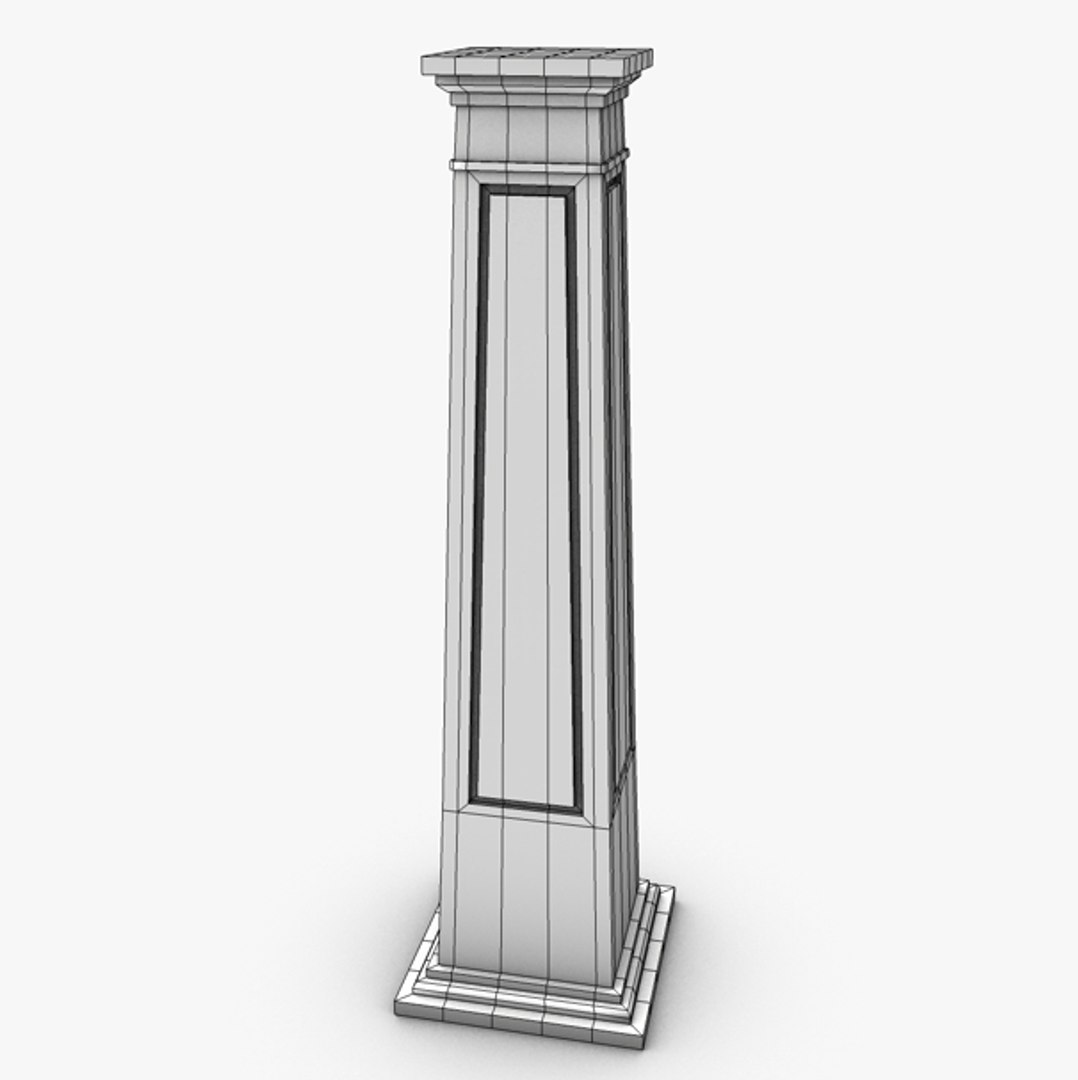 Square Craftsman Columns C4d