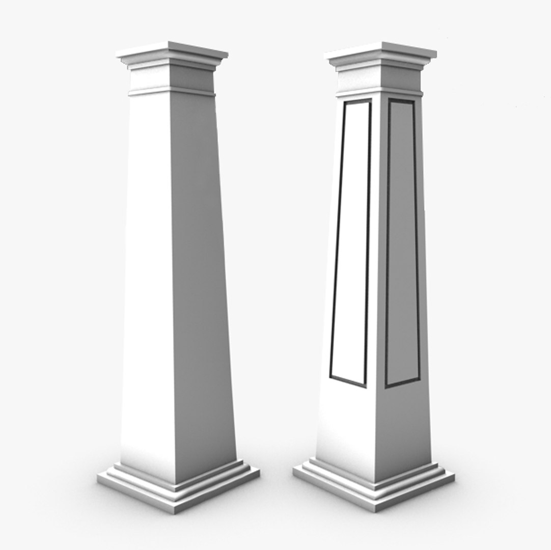 Square Craftsman Columns C4d