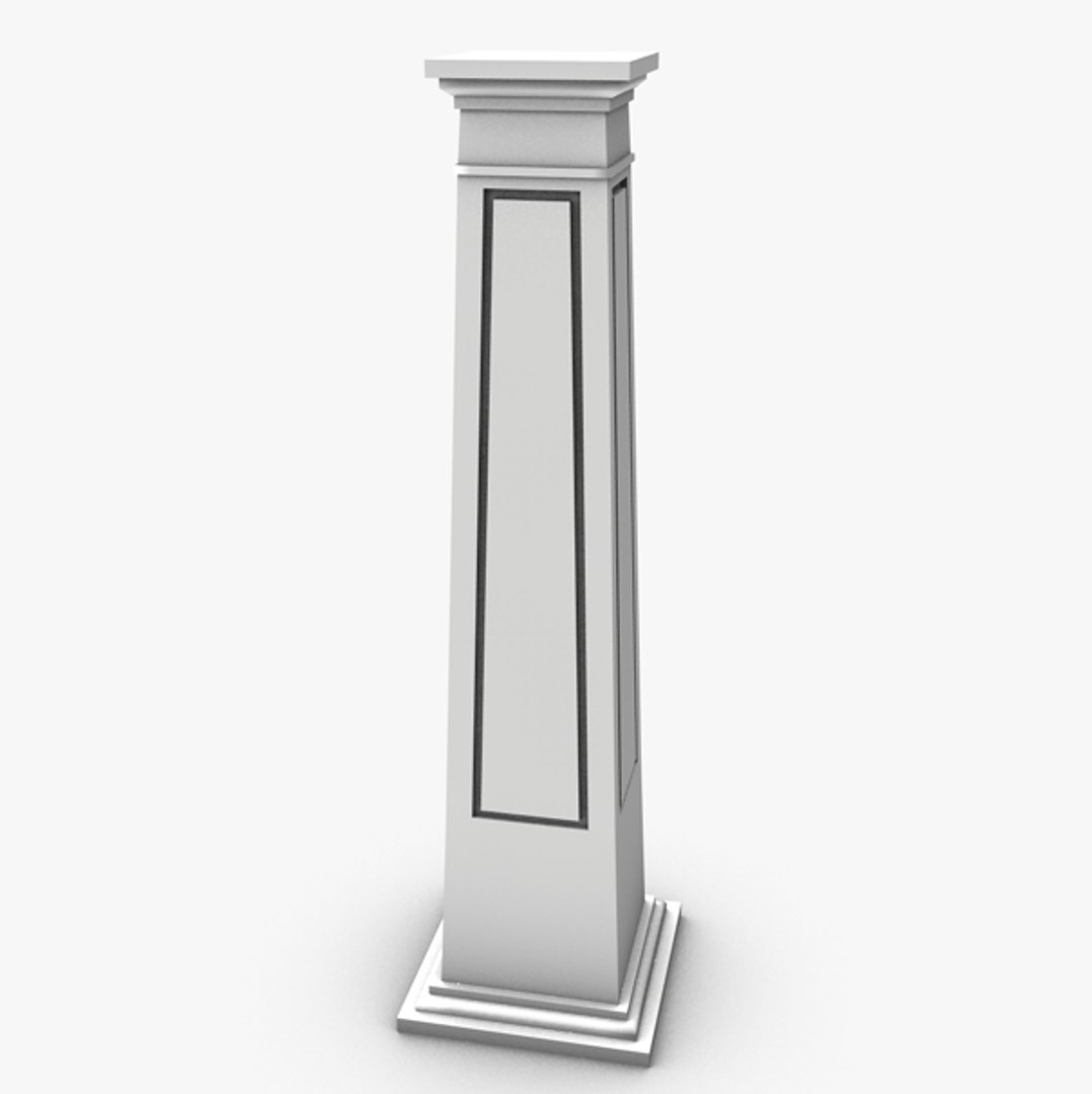 Square Craftsman Columns C4d