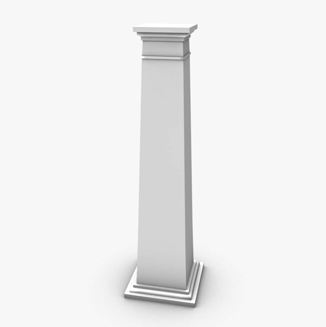 Square Craftsman Columns C4d