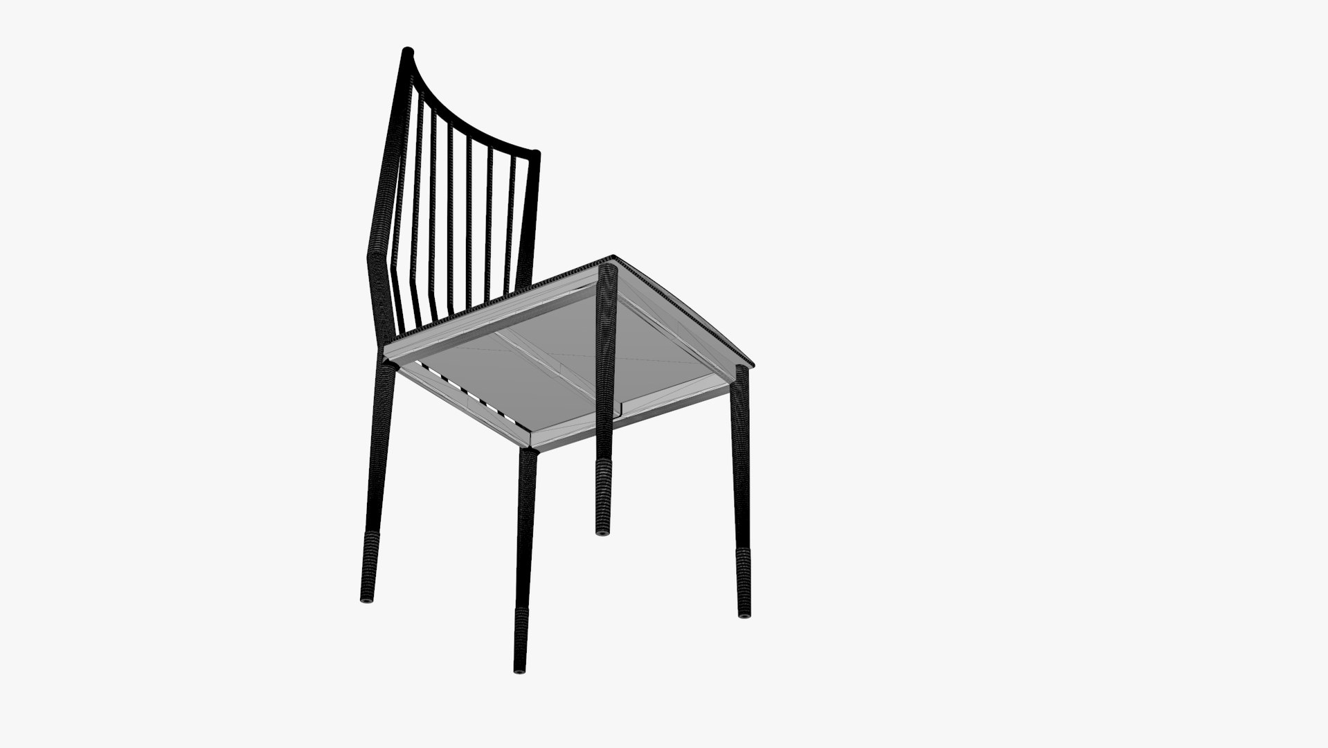 Metal chair model - TurboSquid 1635338