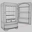 3d model realistic refrigerator