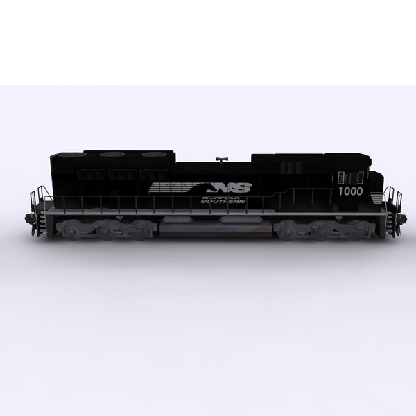 modelo 3d EMD Locomotive with cargo carriages - TurboSquid 2029859