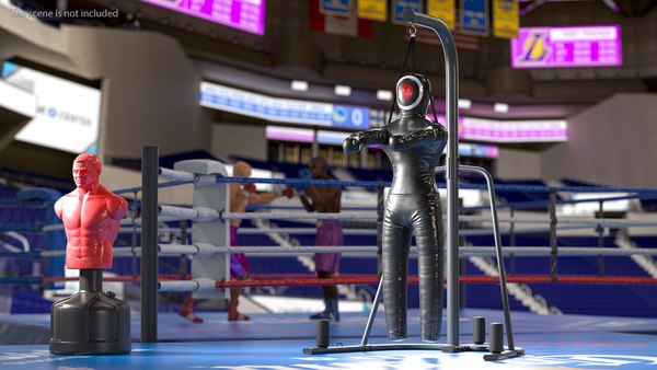 Leather grappling dummy stand 3D model - TurboSquid 1648005