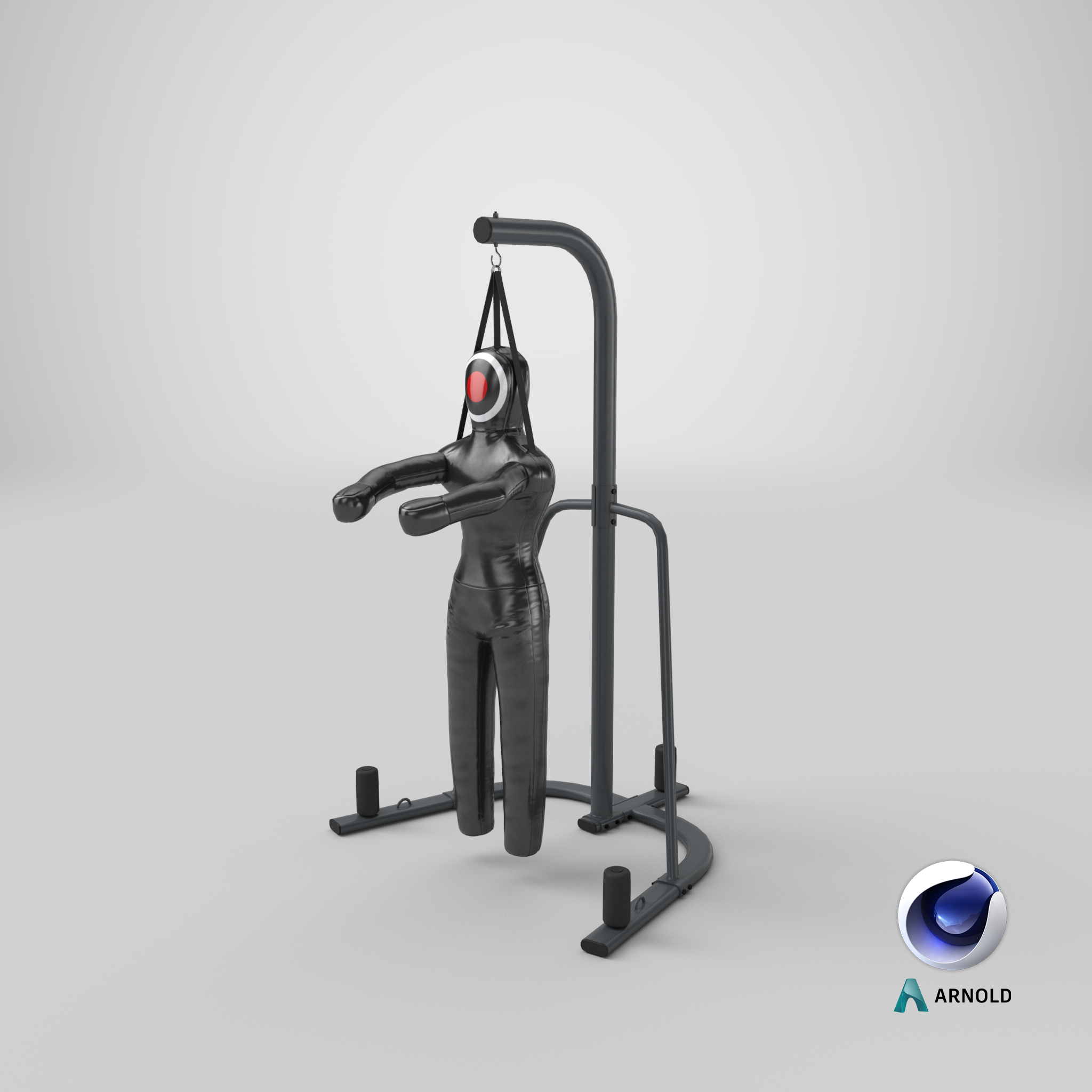Leather grappling dummy stand 3D model - TurboSquid 1648005