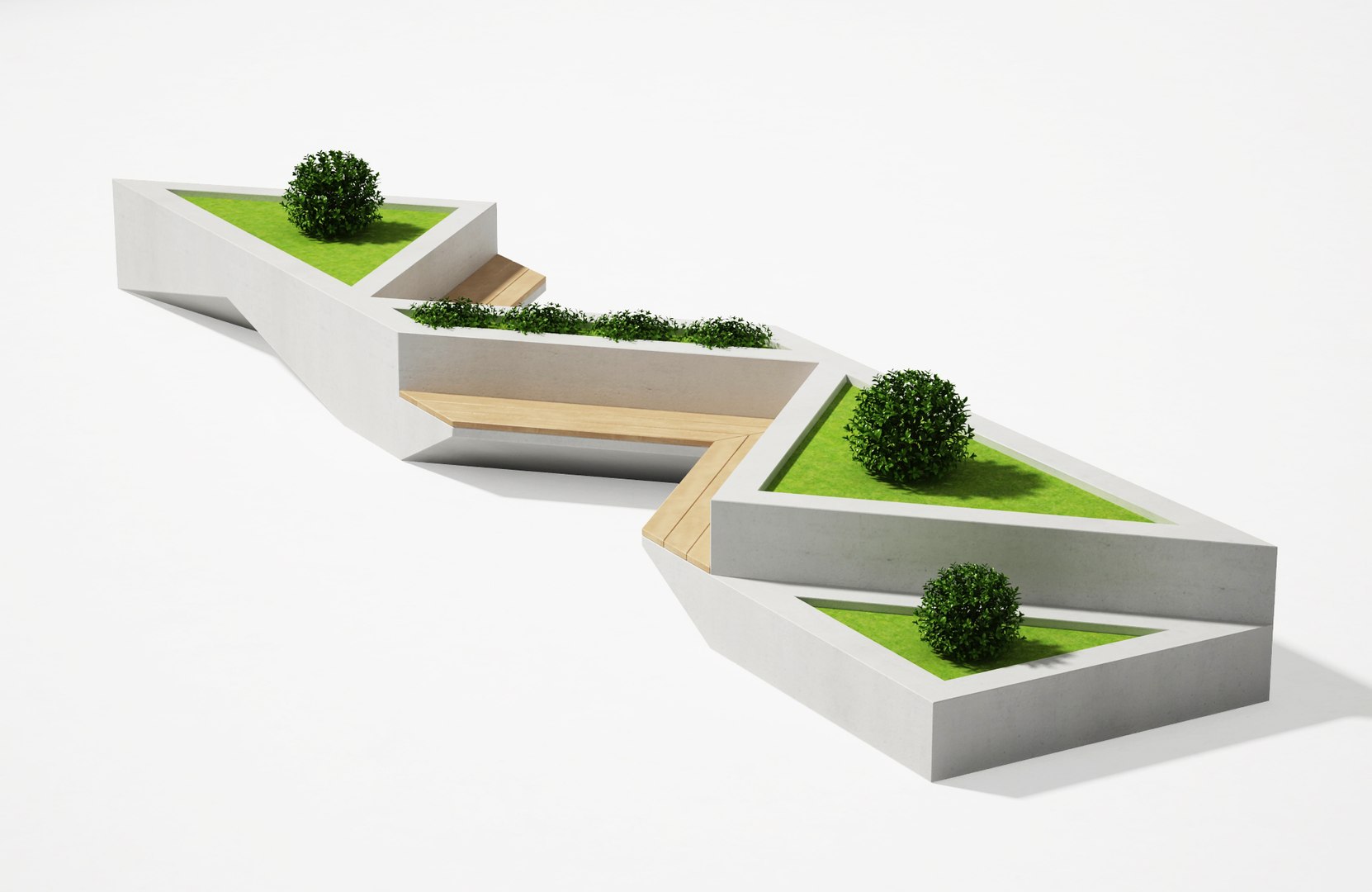 3D Bench Street Design - TurboSquid 1483879