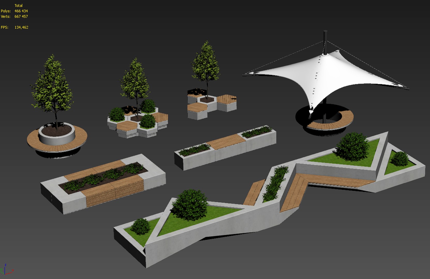 3D Bench Street Design - TurboSquid 1483879