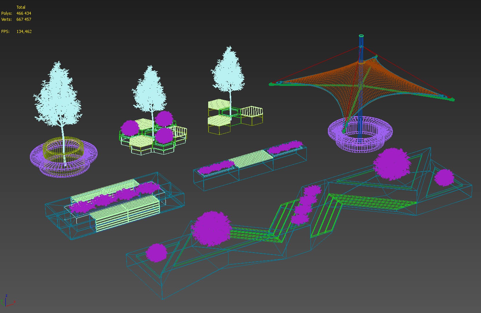3D Bench Street Design - TurboSquid 1483879