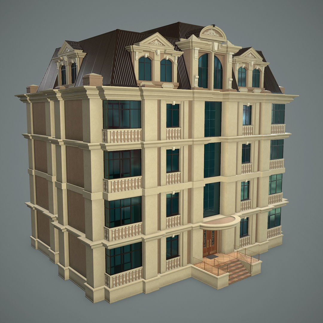 3D Buildings Neoclassical Games Model - TurboSquid 1377905