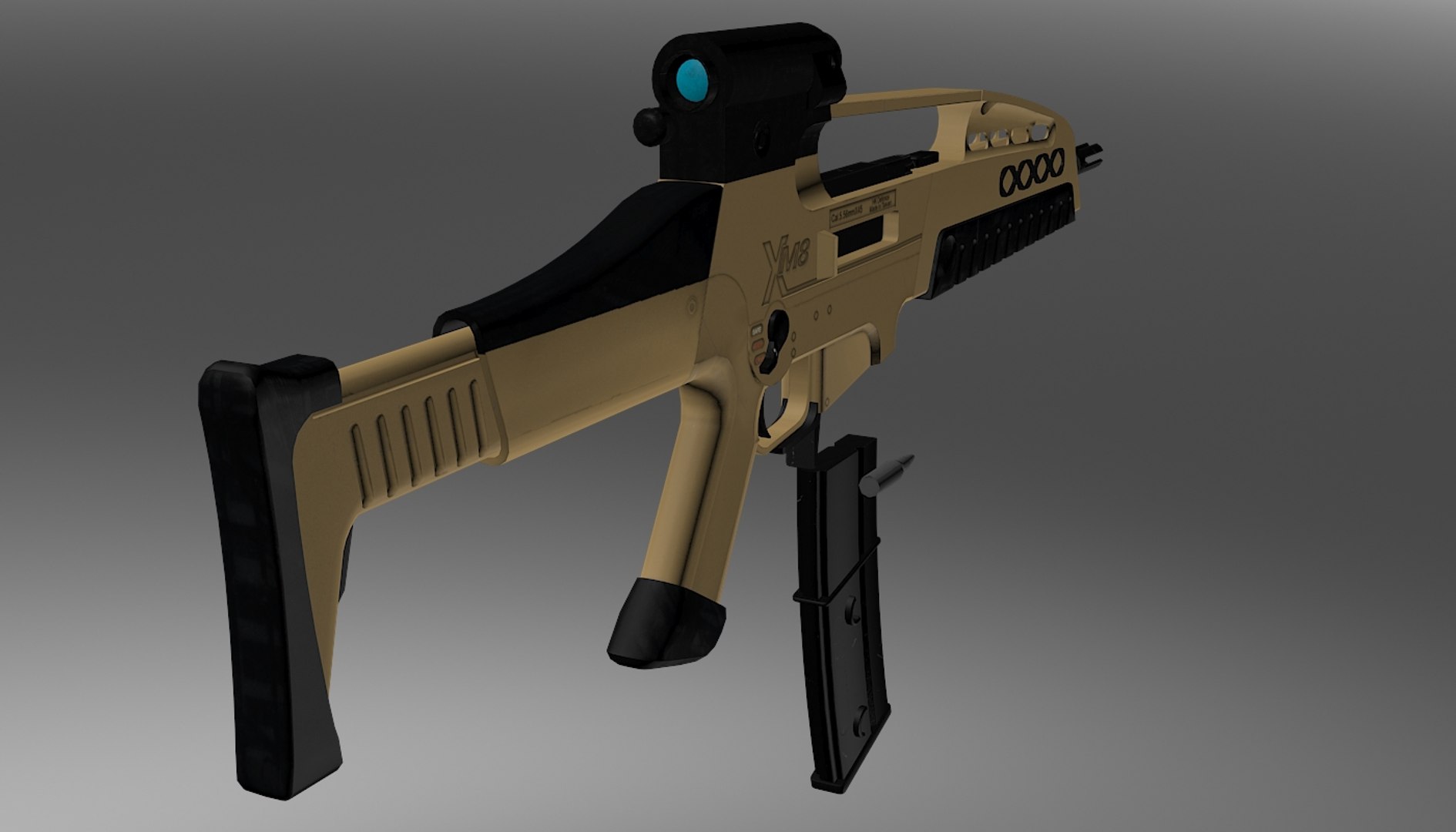 Xm8 Assault Rifle 3d Max