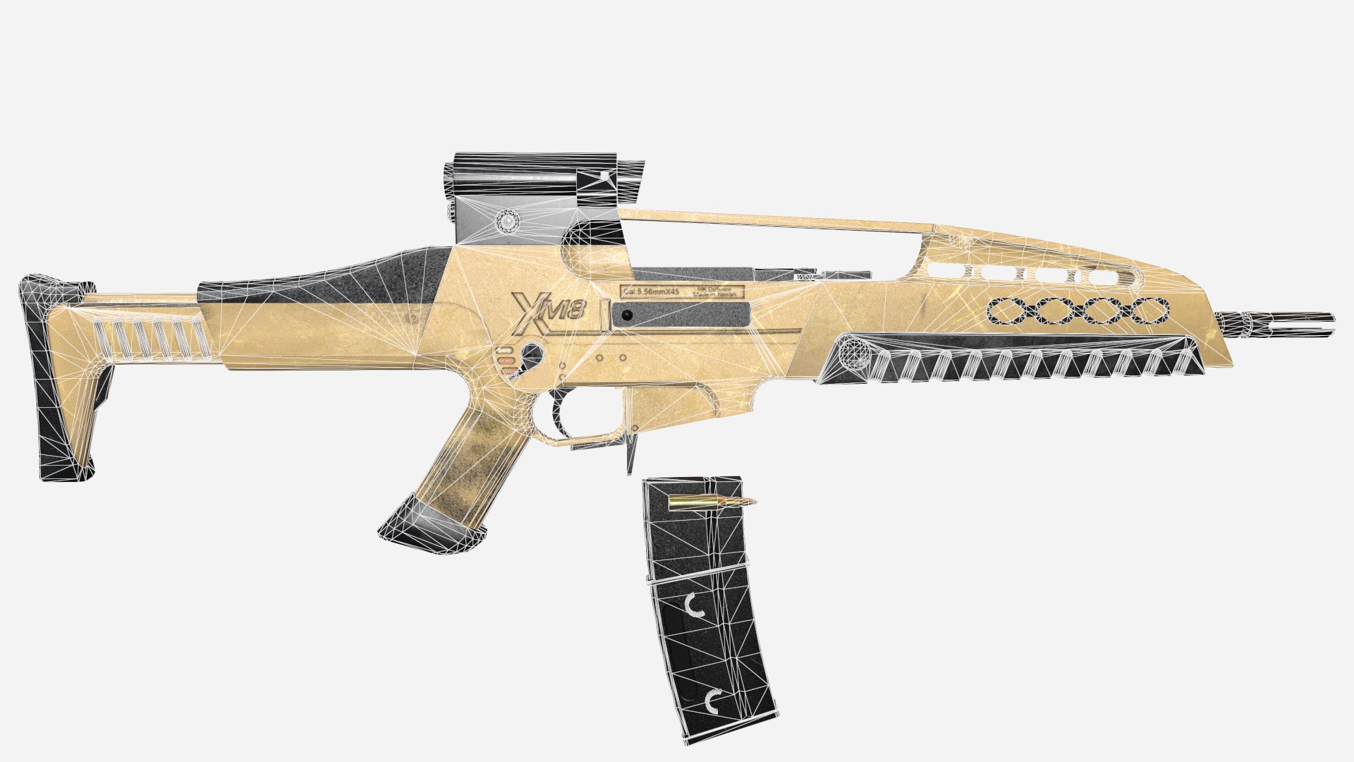 Xm8 Assault Rifle 3d Max