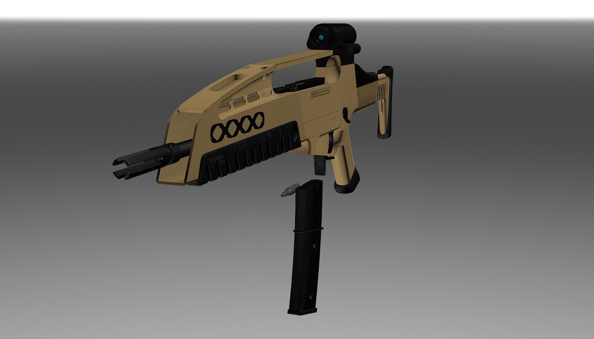Xm8 Assault Rifle 3d Max