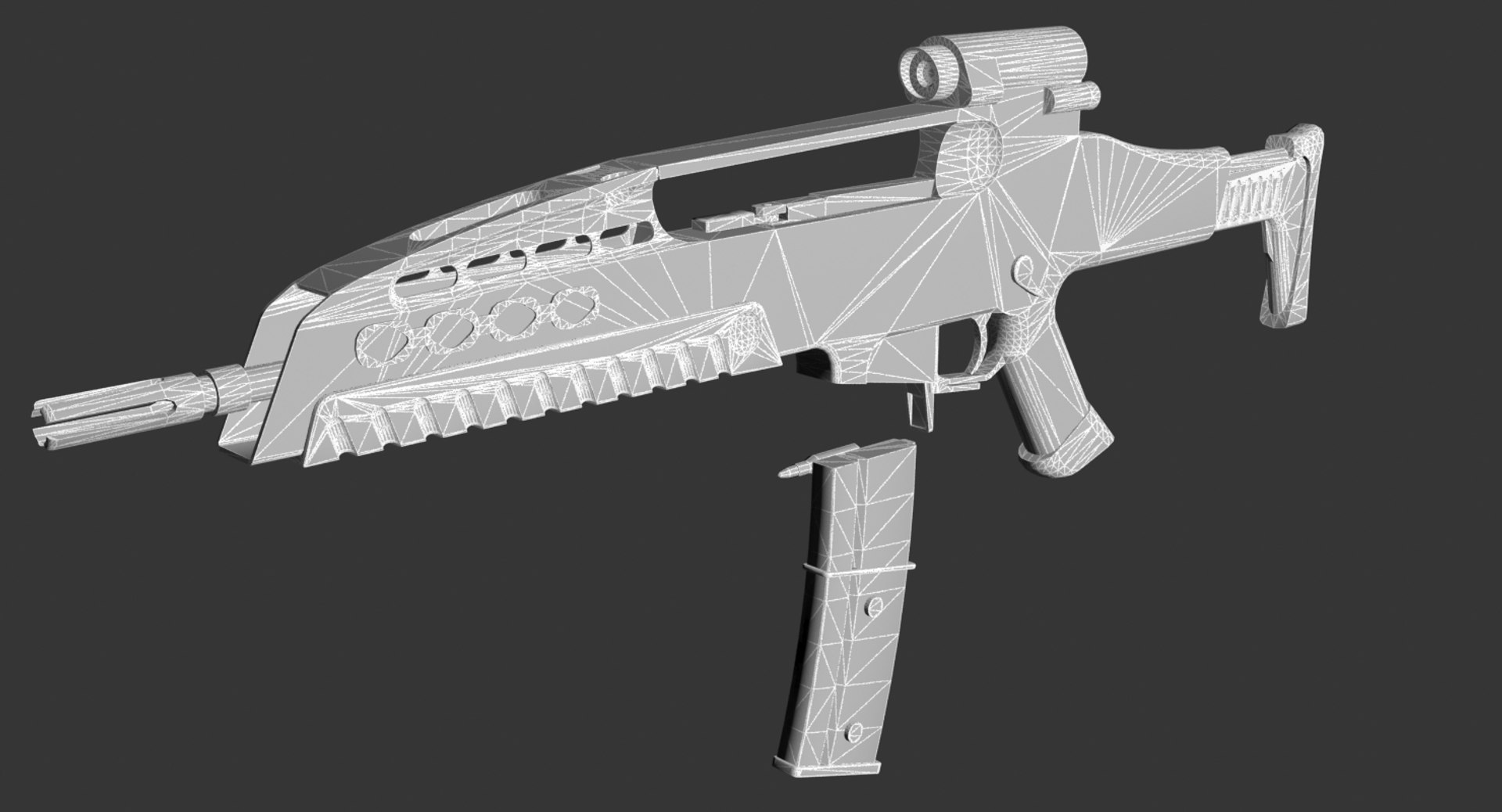 Xm8 Assault Rifle 3d Max