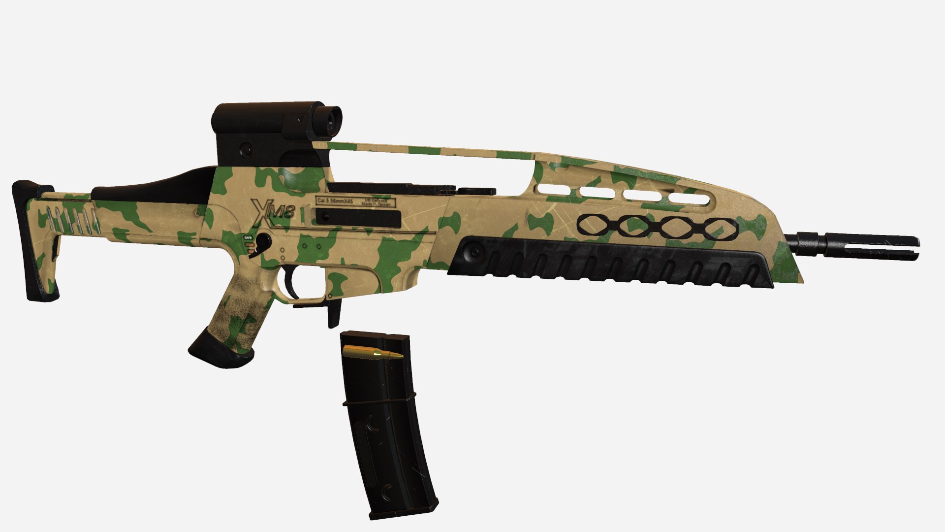 Xm8 Assault Rifle 3d Max