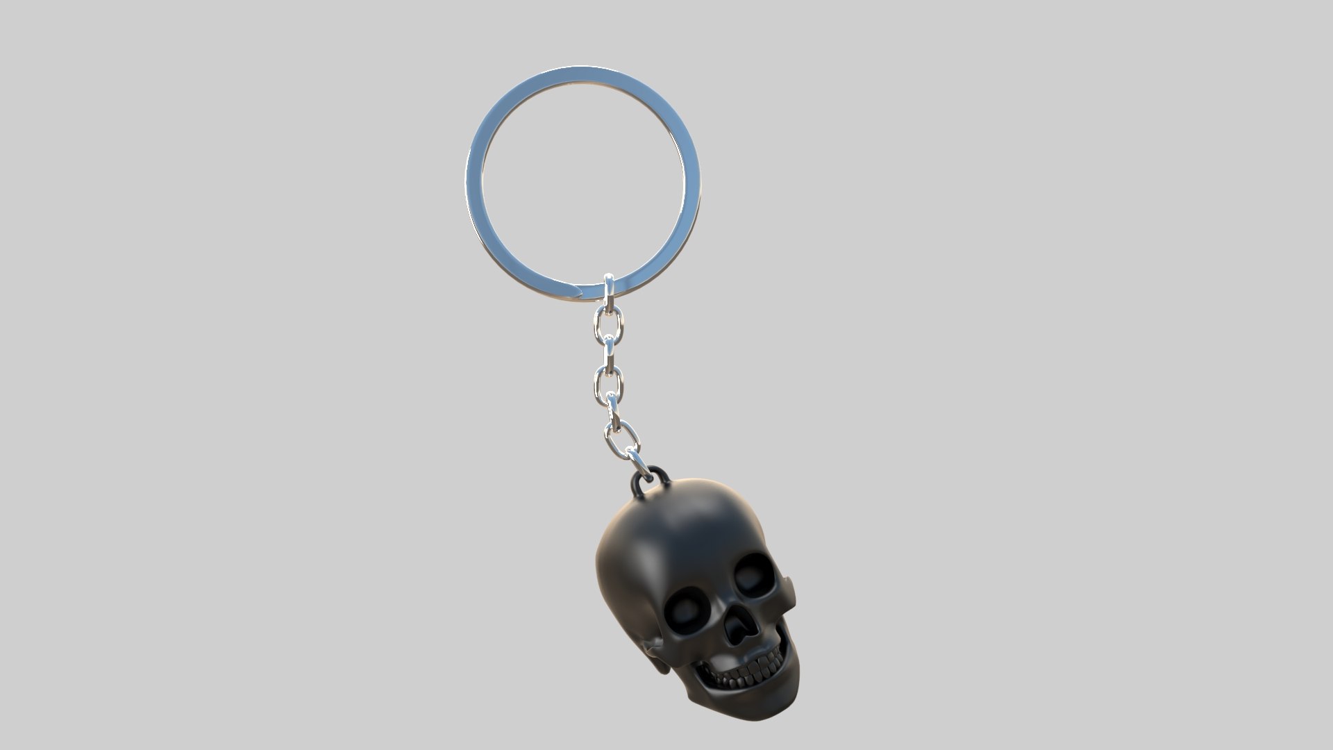 Skull Keychain Black Model - TurboSquid 2343008