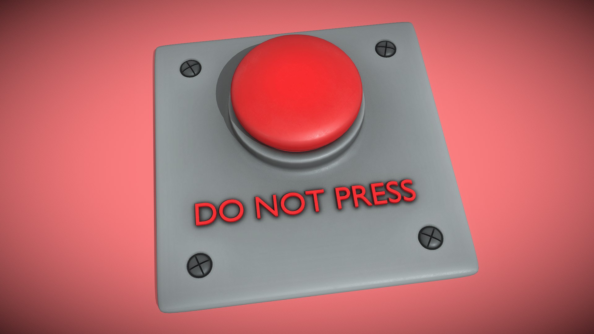 3D Do Not Press Button - TurboSquid 2129620