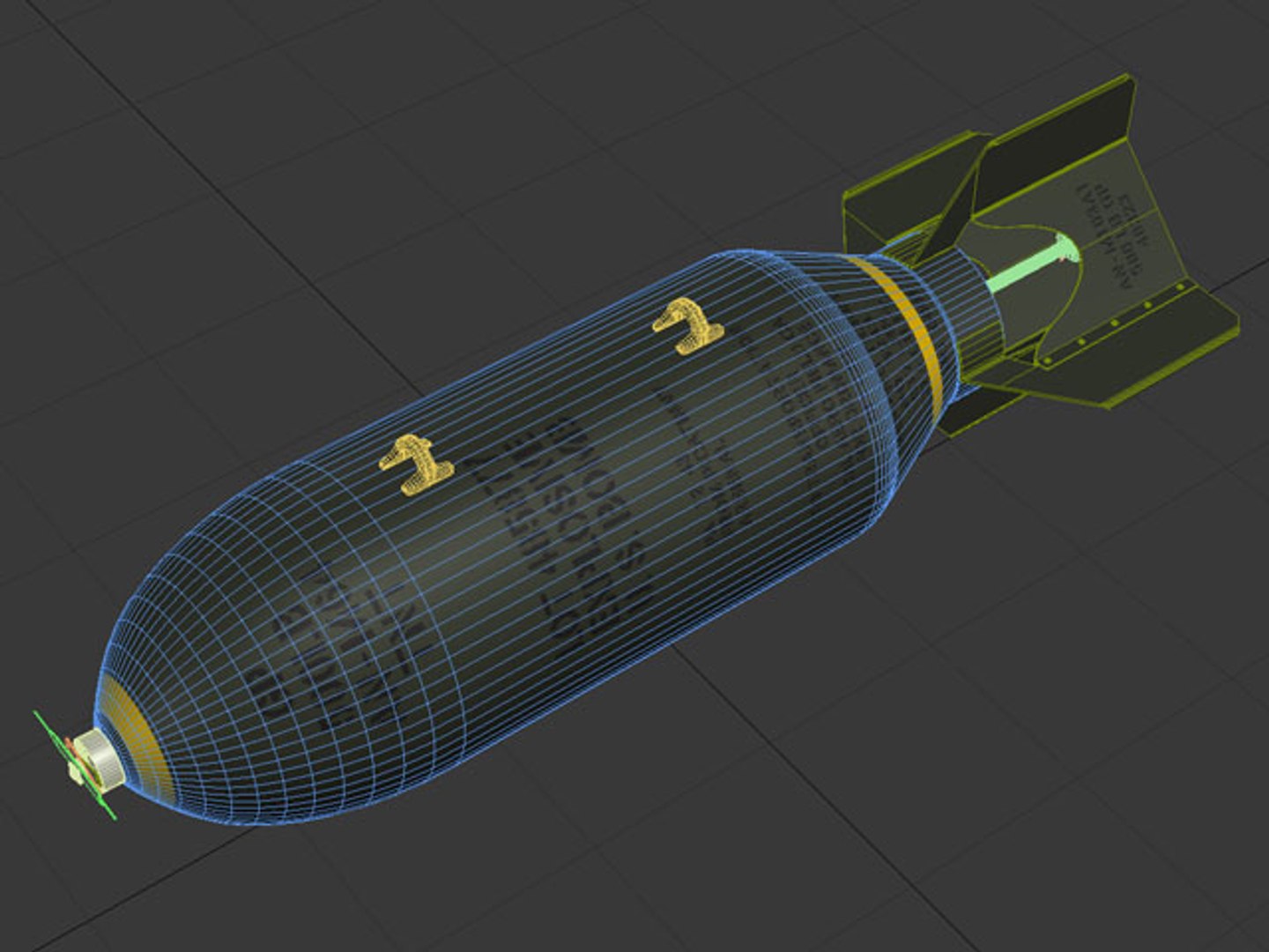 An-m64 Bomb 3d Model