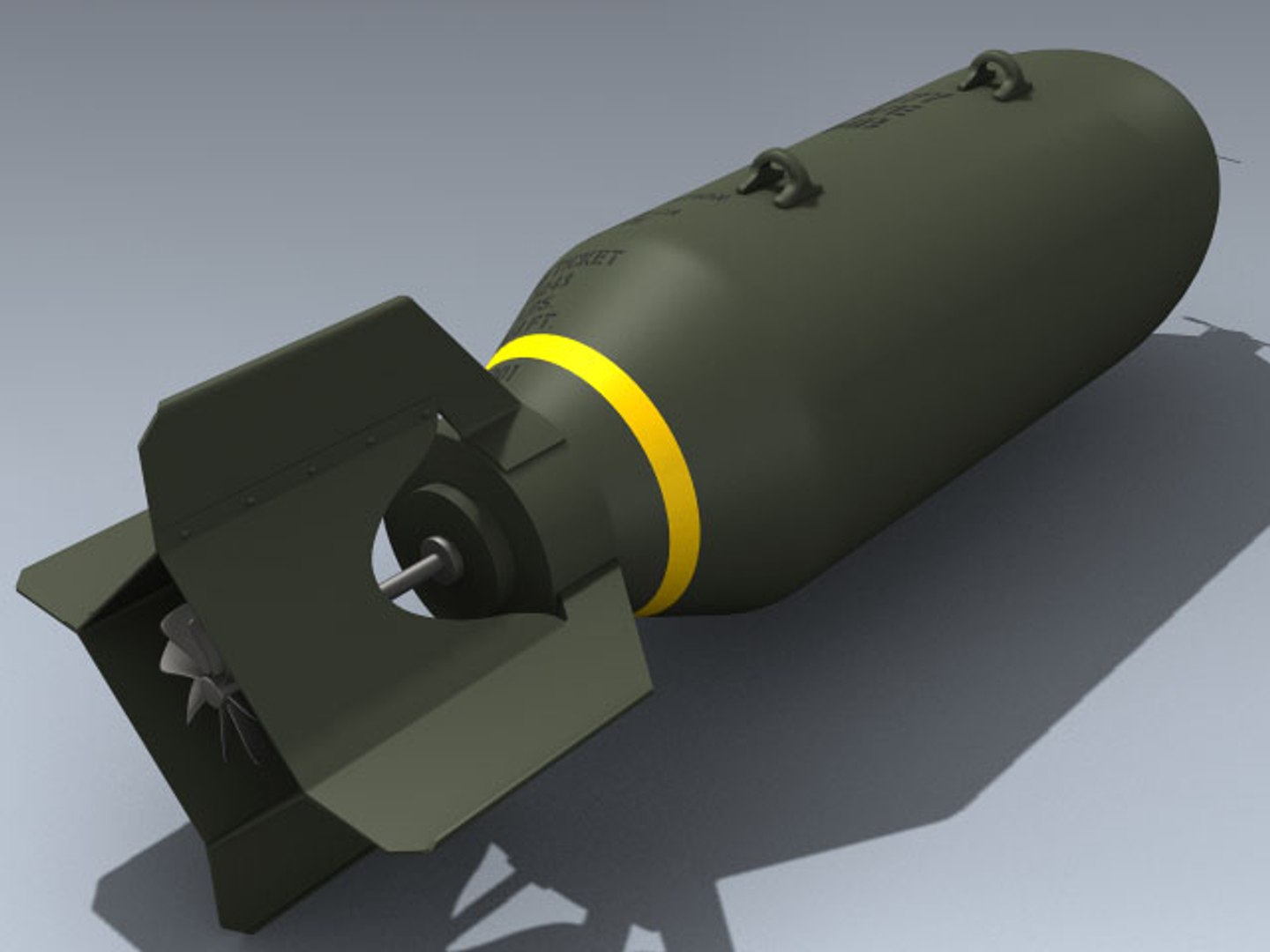 An-m64 Bomb 3d Model