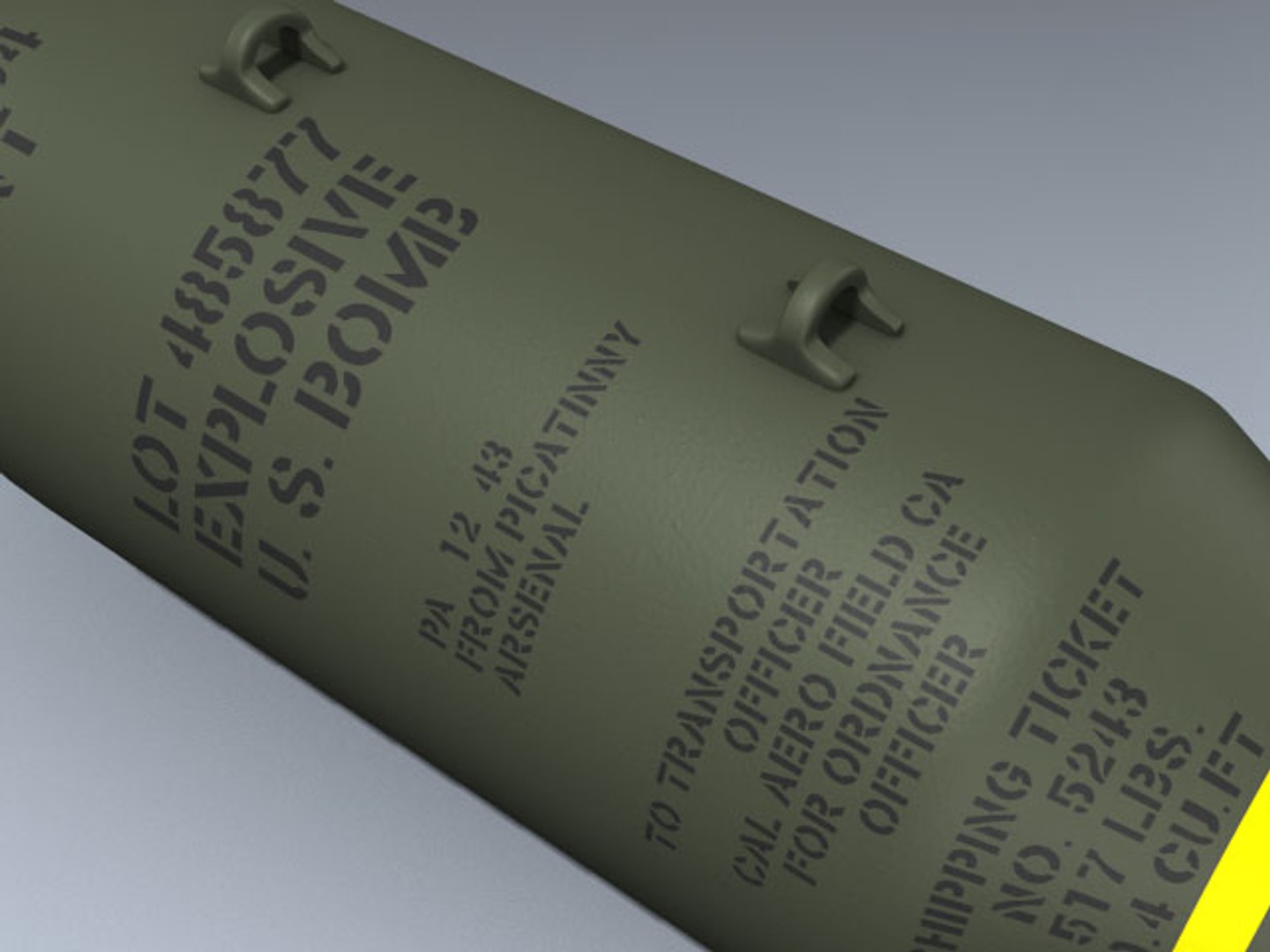 An-m64 Bomb 3d Model