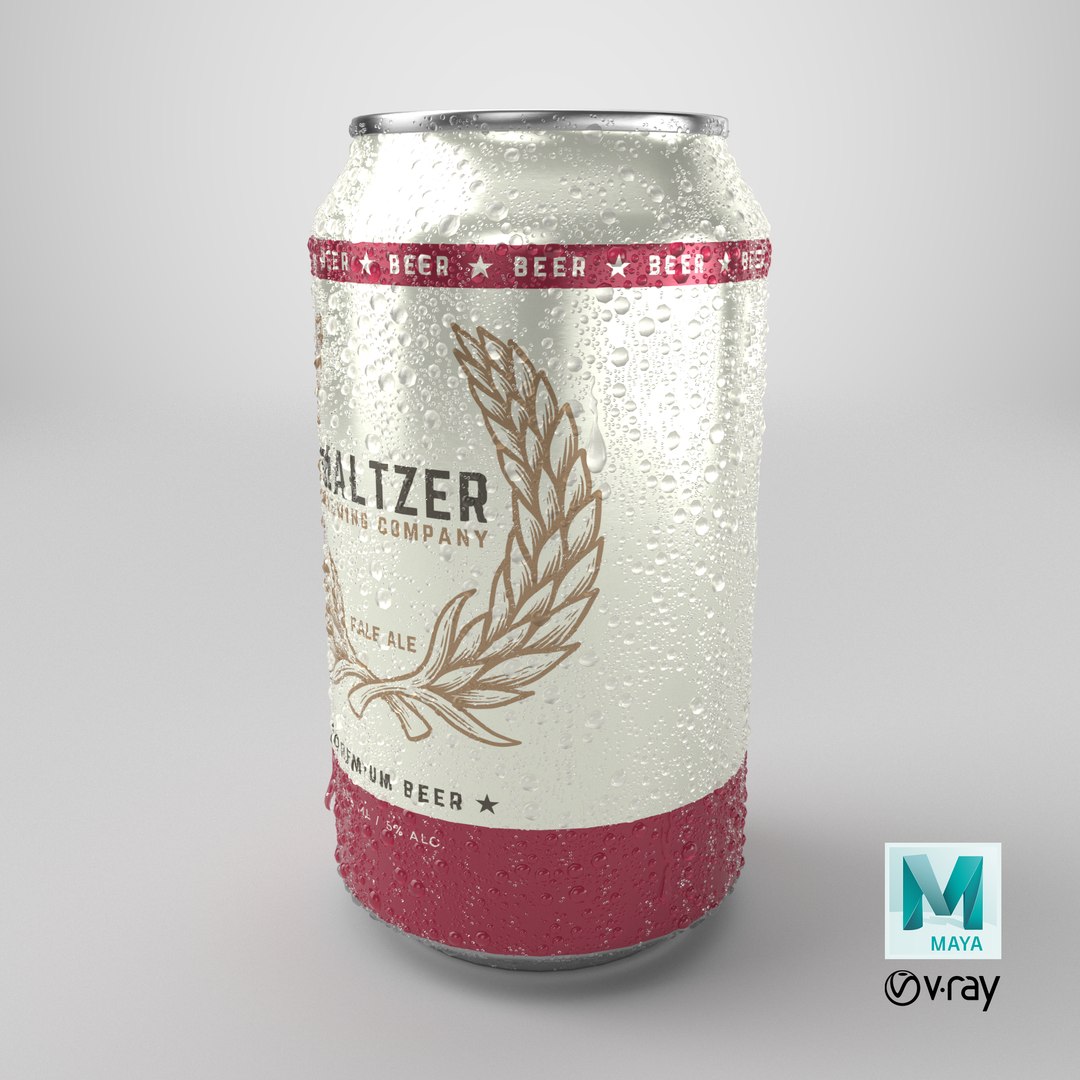 Standard Beer Can With Droplets 355ml 3D Model - TurboSquid 2406070