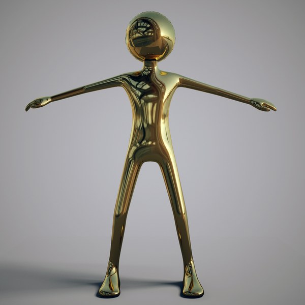 3d dummy man rigged model