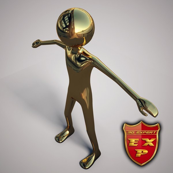 3d dummy man rigged model