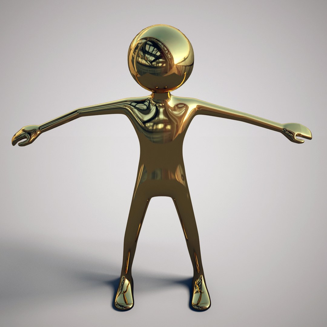 3d Dummy Man Rigged Model