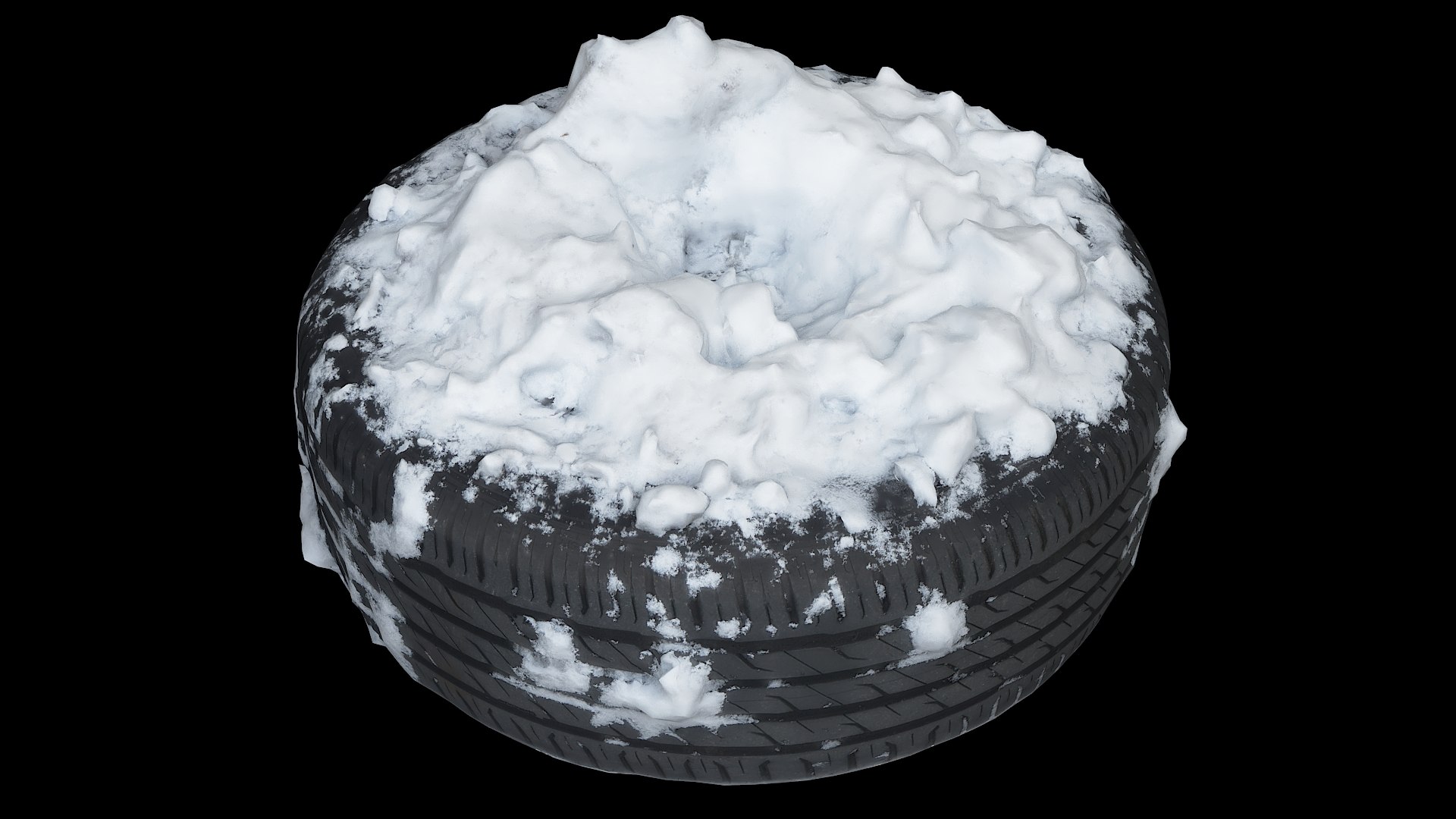 3D Model Car Tire 05 With Snow - TurboSquid 2161521