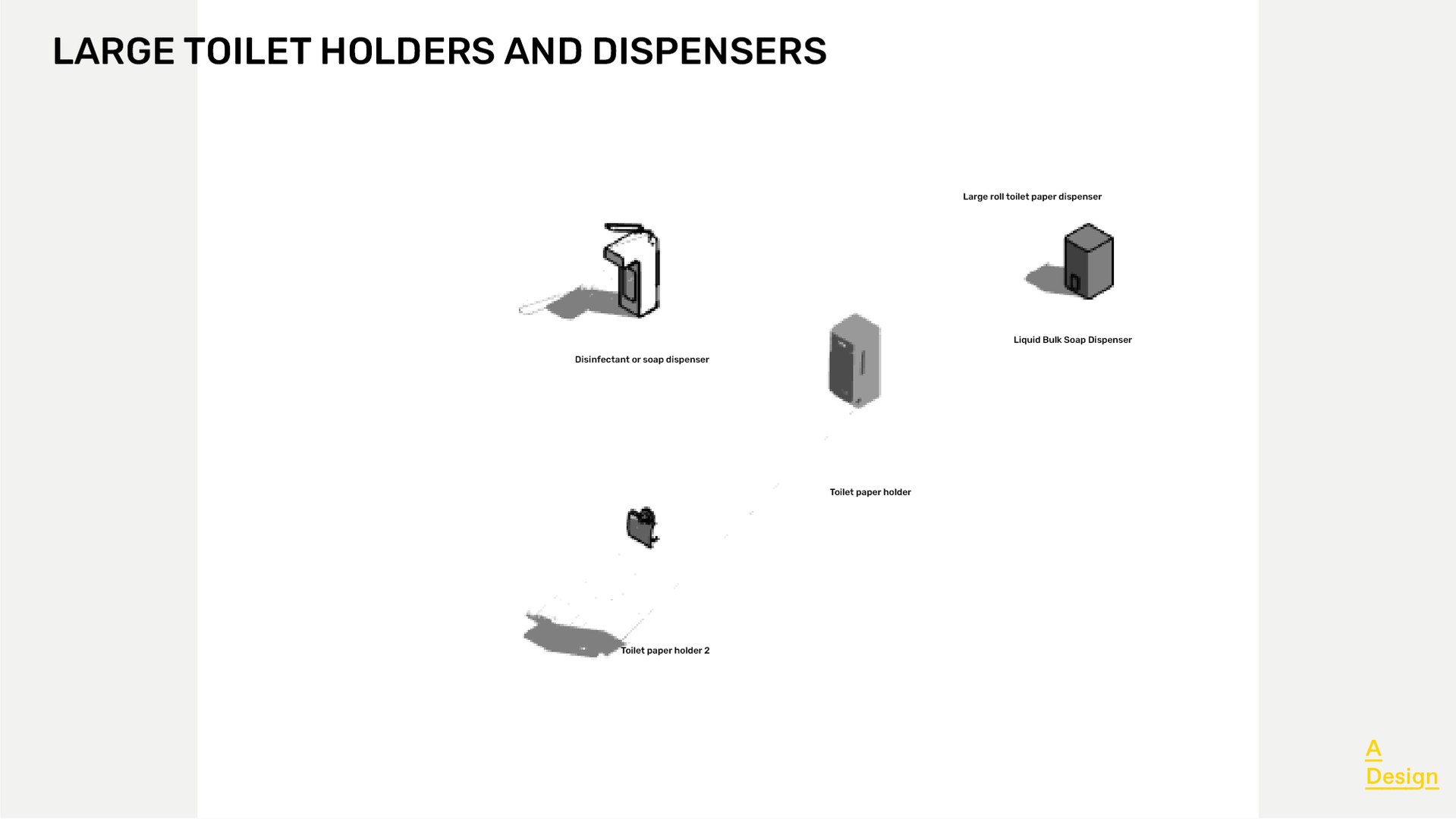 3D Toilet Holders And Dispensers - Pack Of Revit Families Model ...