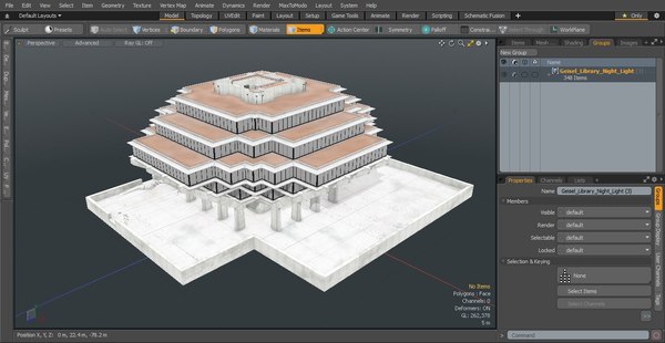 3D Geisel Library Night Light - TurboSquid 1848574