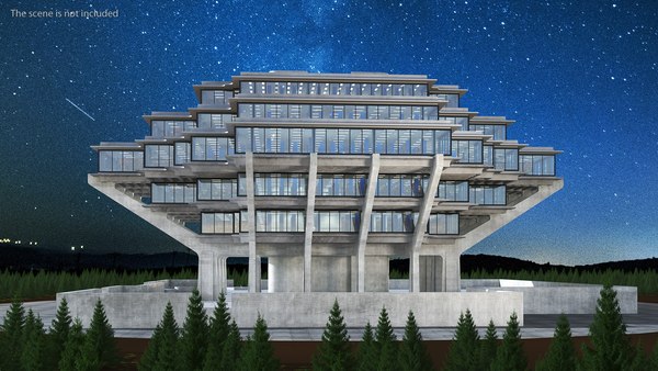 3D Geisel Library Night Light - TurboSquid 1848574