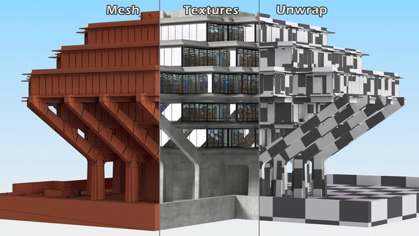 3D Geisel Library Night Light - TurboSquid 1848574