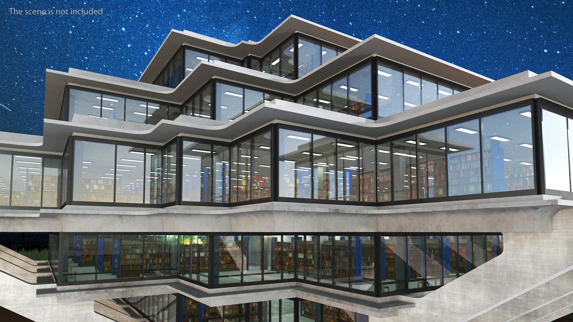 3D Geisel Library Night Light - TurboSquid 1848574