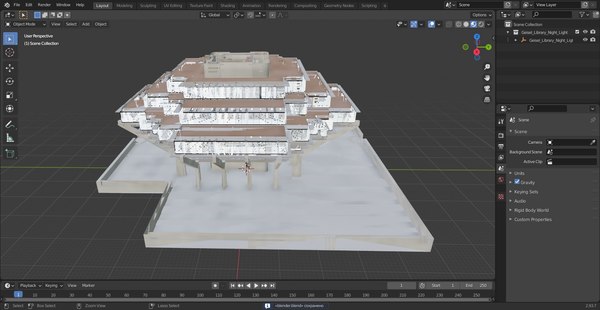 3D Geisel Library Night Light - TurboSquid 1848574