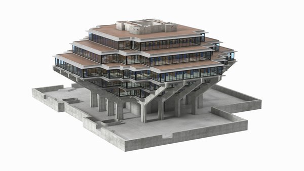 3D Geisel Library Night Light - TurboSquid 1848574