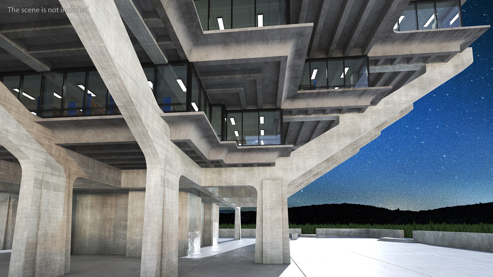 3D Geisel Library Night Light - TurboSquid 1848574