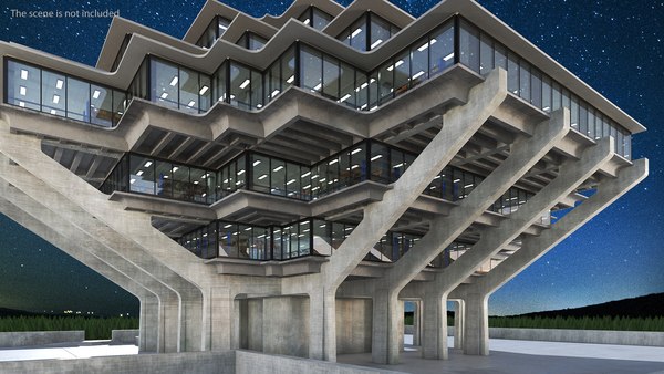 3D Geisel Library Night Light - TurboSquid 1848574