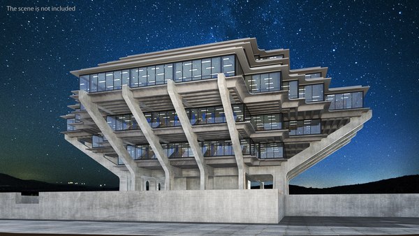 3D Geisel Library Night Light - TurboSquid 1848574