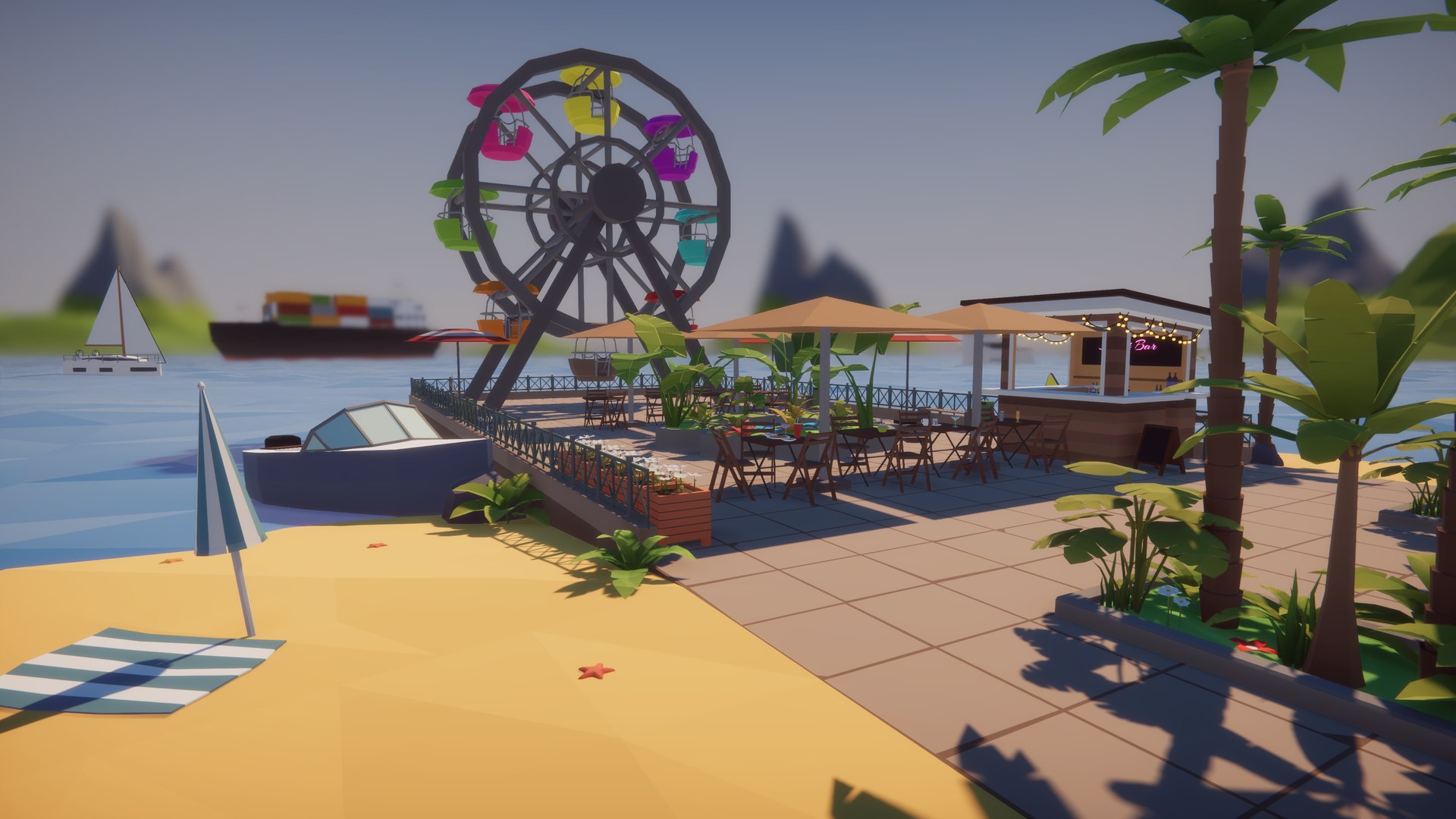 3D Low Poly Tropical City Model - TurboSquid 1918930