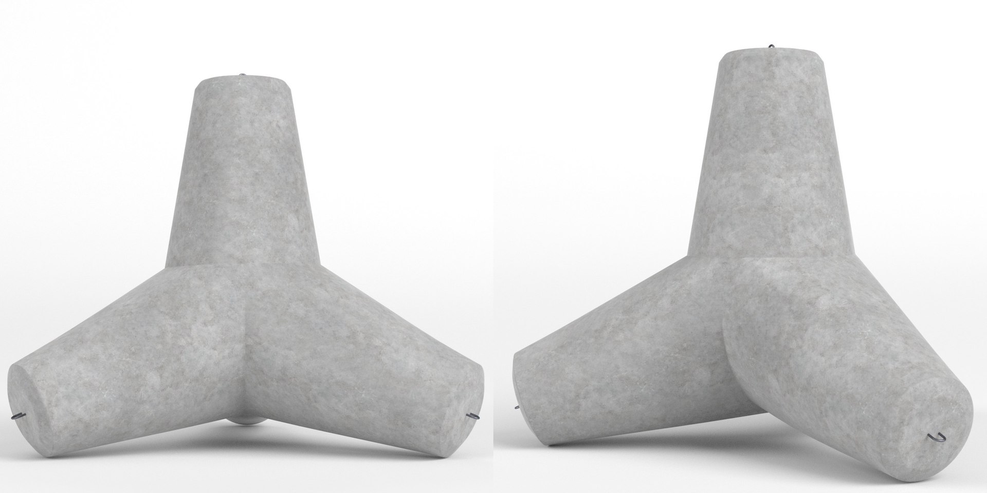 3D Concrete Tetrapod Model - TurboSquid 1755397