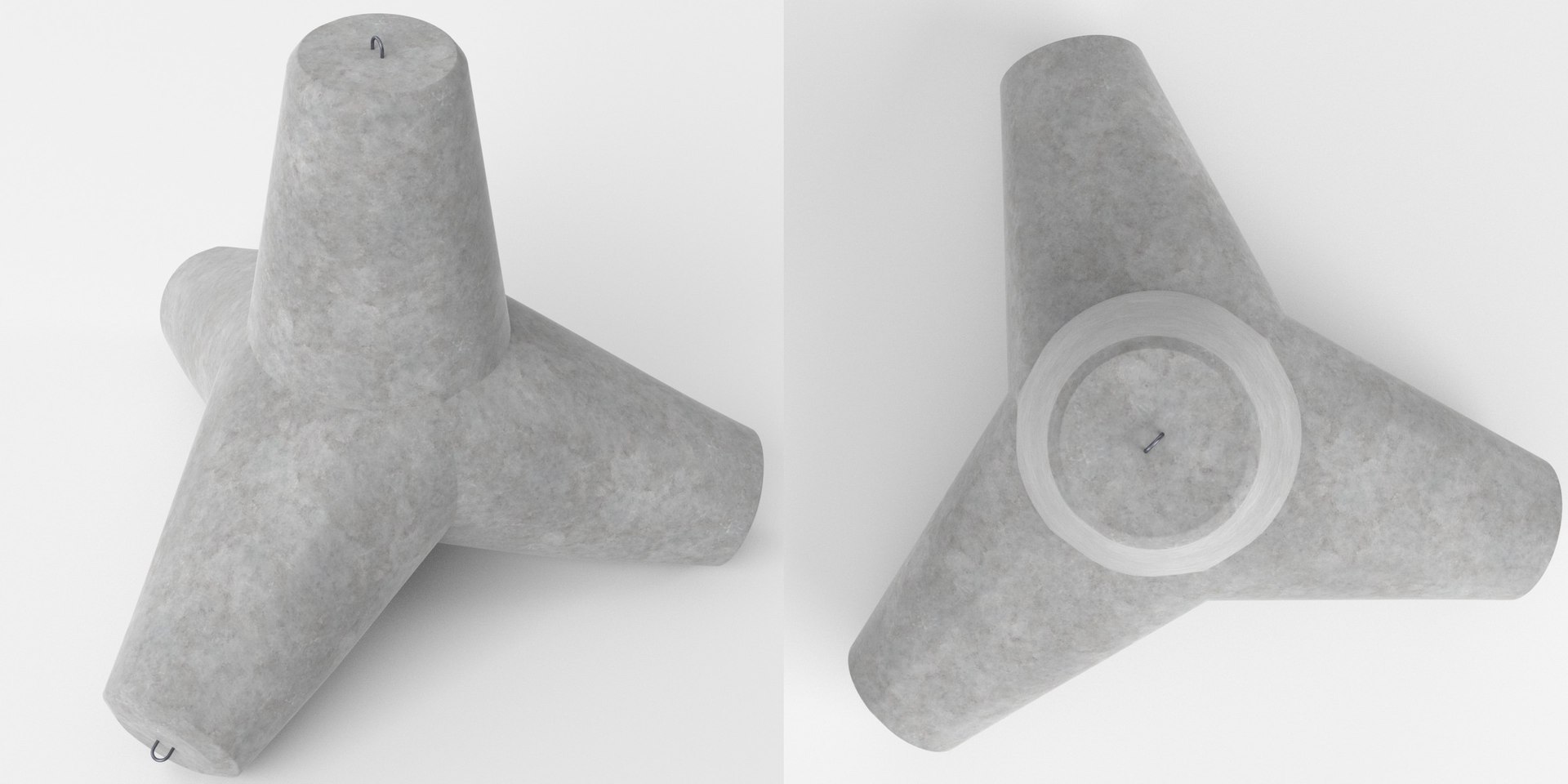 3D Concrete Tetrapod Model - TurboSquid 1755397