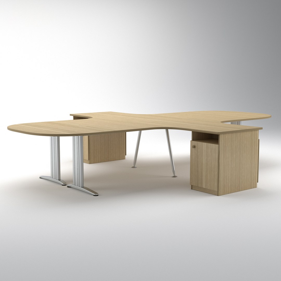 3d Large Modular Office Desk