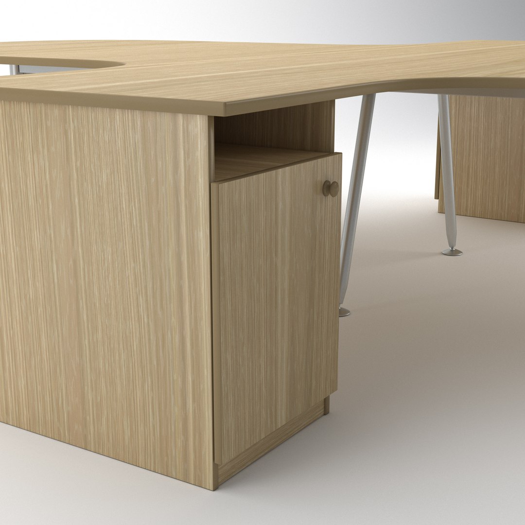 3d Large Modular Office Desk