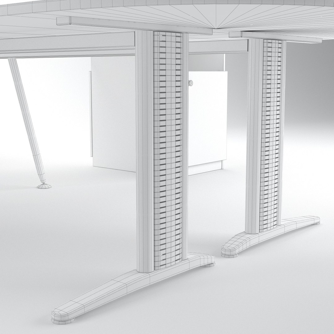 3d Large Modular Office Desk