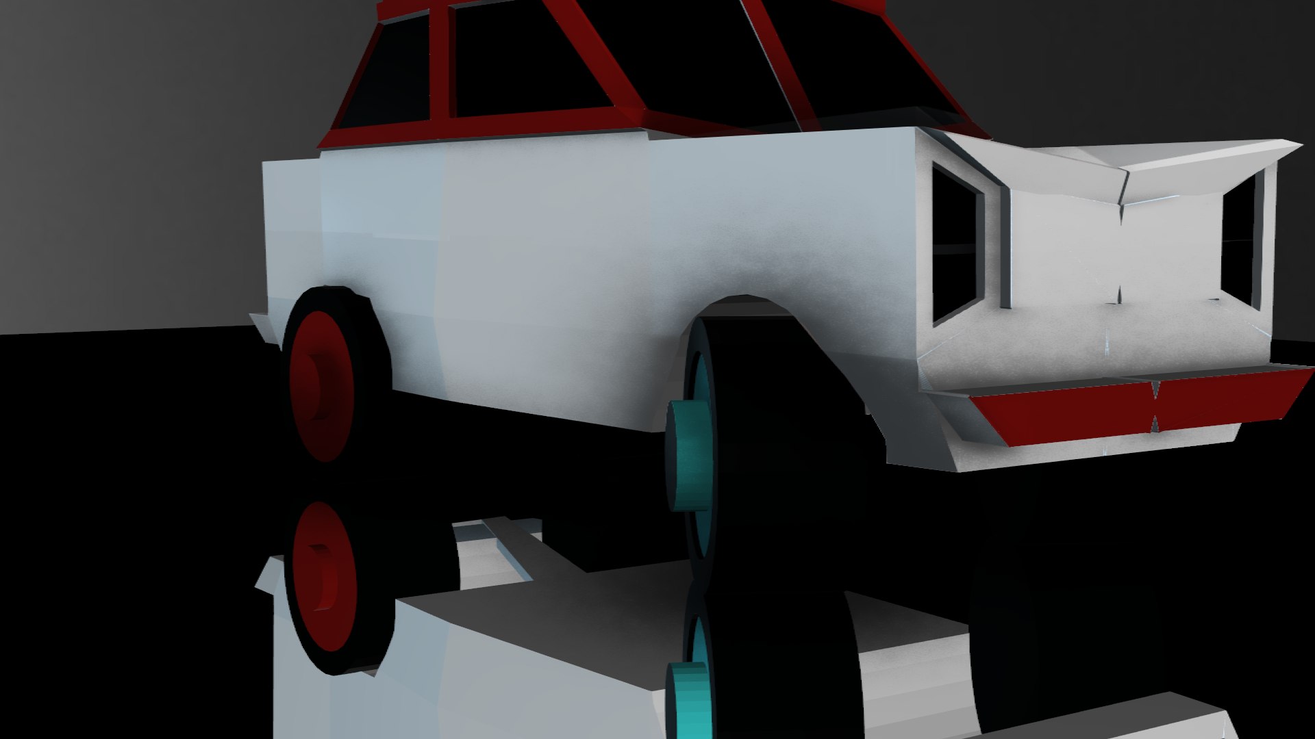 3D White Monster Car model - TurboSquid 1805904