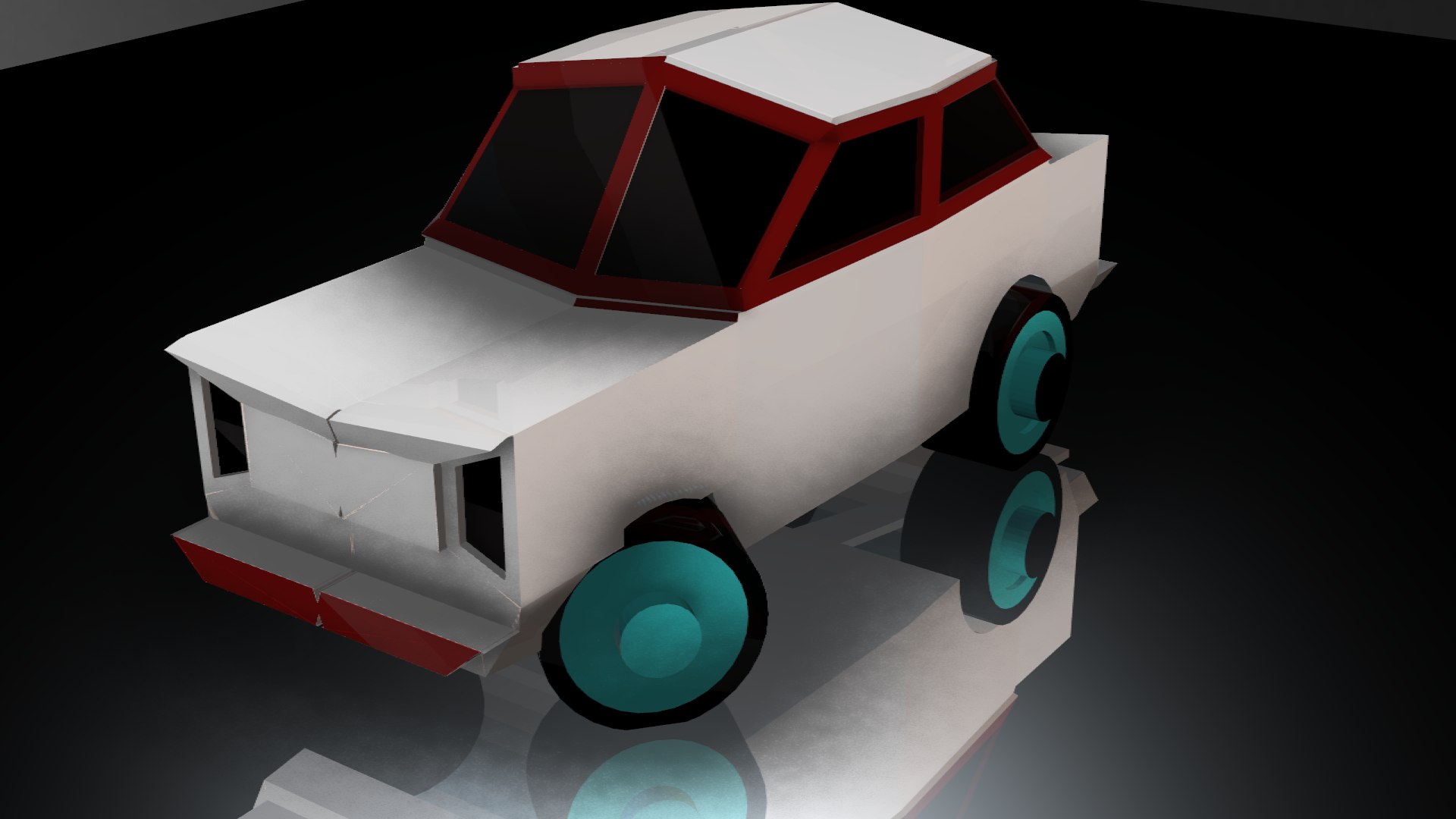 3D White Monster Car model - TurboSquid 1805904