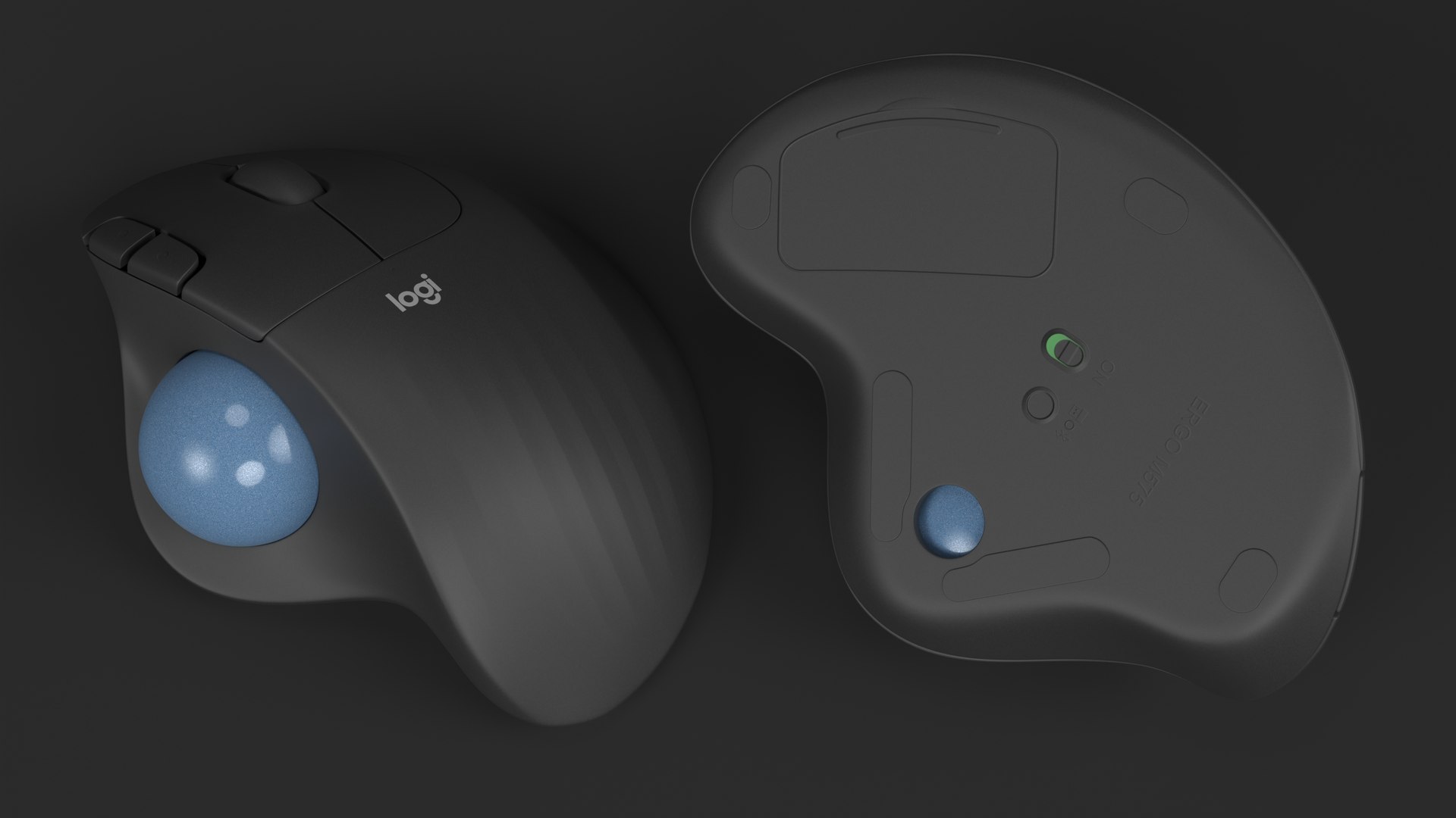 3D Wireless Trackball Mouse Logitech Ergo M575 Black Model - TurboSquid ...