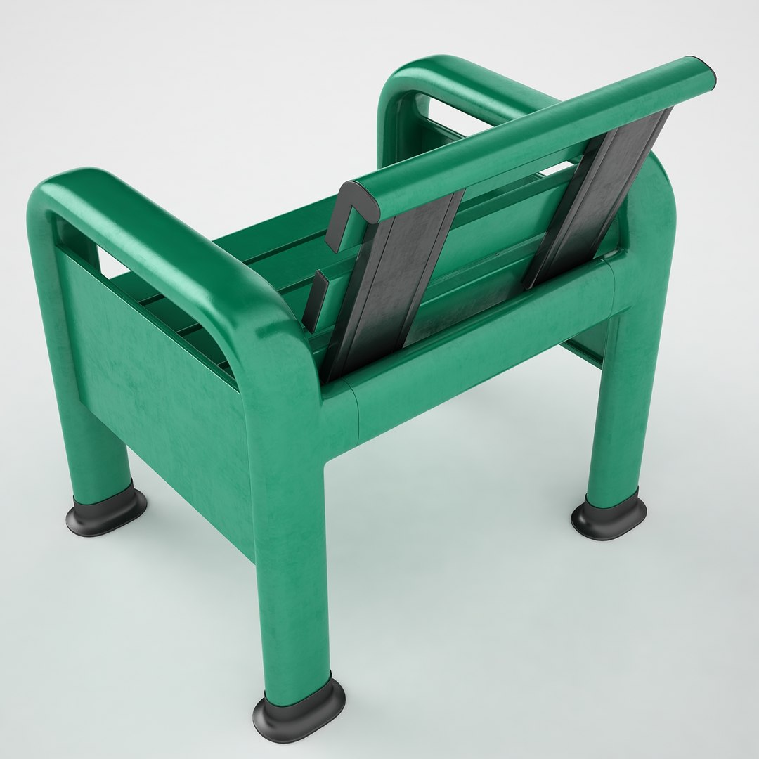 3d model of courtside bench court