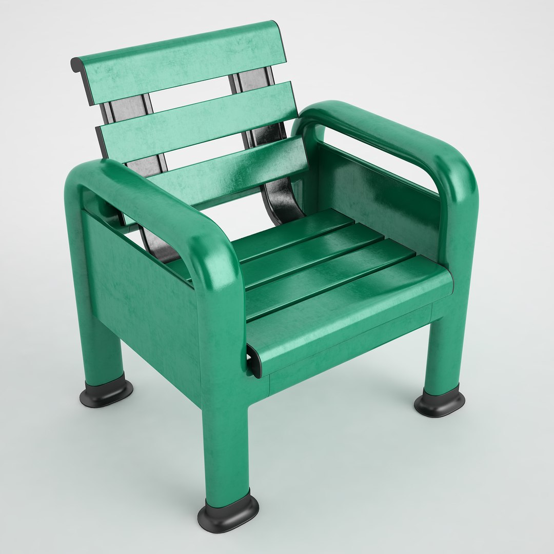 3d model of courtside bench court