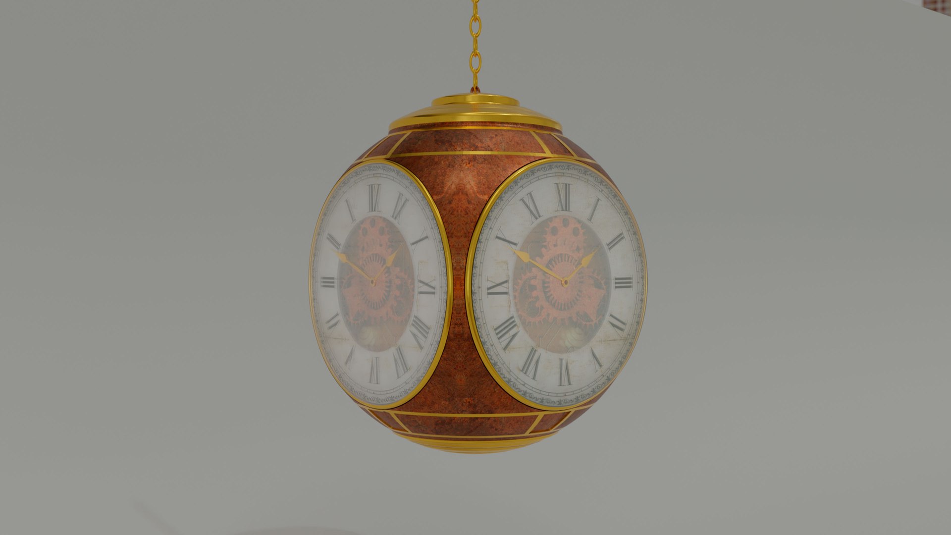 Spherical Street Clock 3D Model 3D Model - TurboSquid 1820630